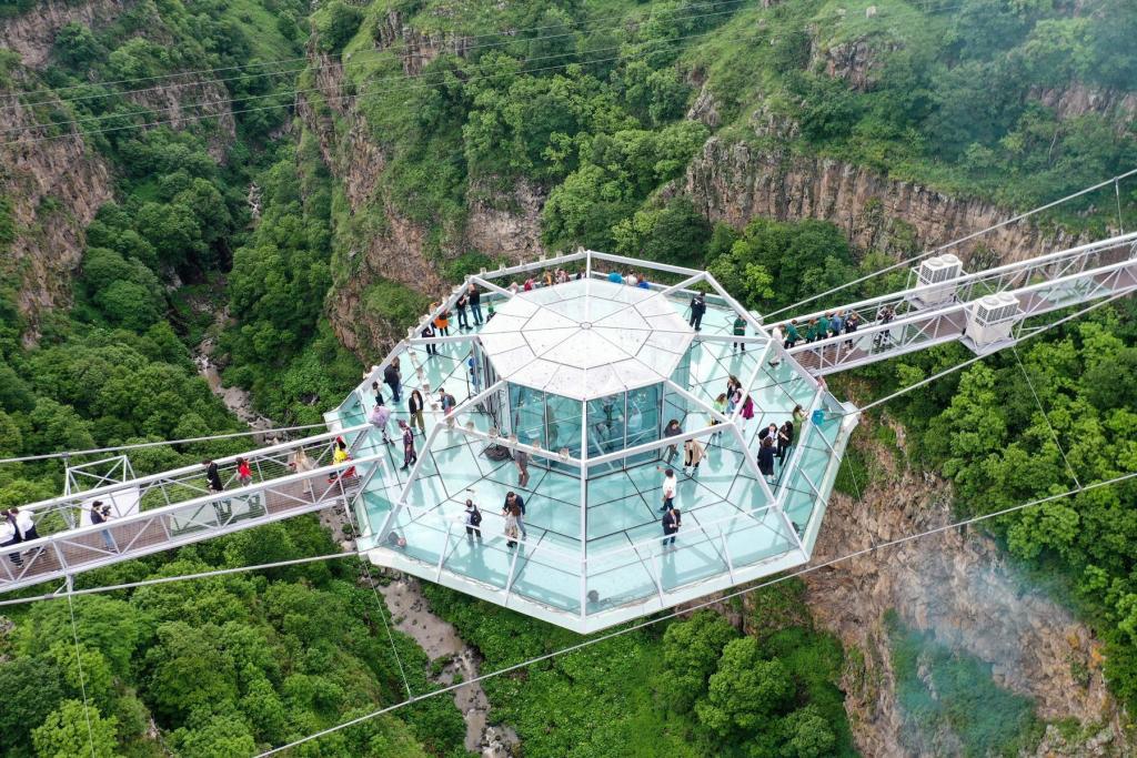 The diamond-shaped hanging bridge in Georgia is not for the faint of heart